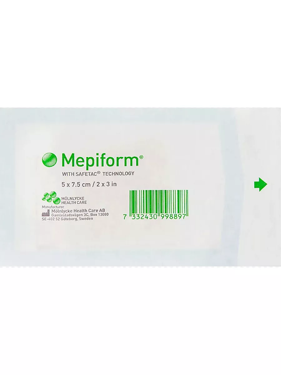 Mepiform (Mепиформ) пластырь 10Х18см от рубцов и шрамов Molnlycke ...